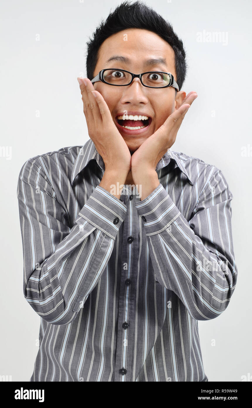 Shocked businessman portrait Stock Photo - Alamy