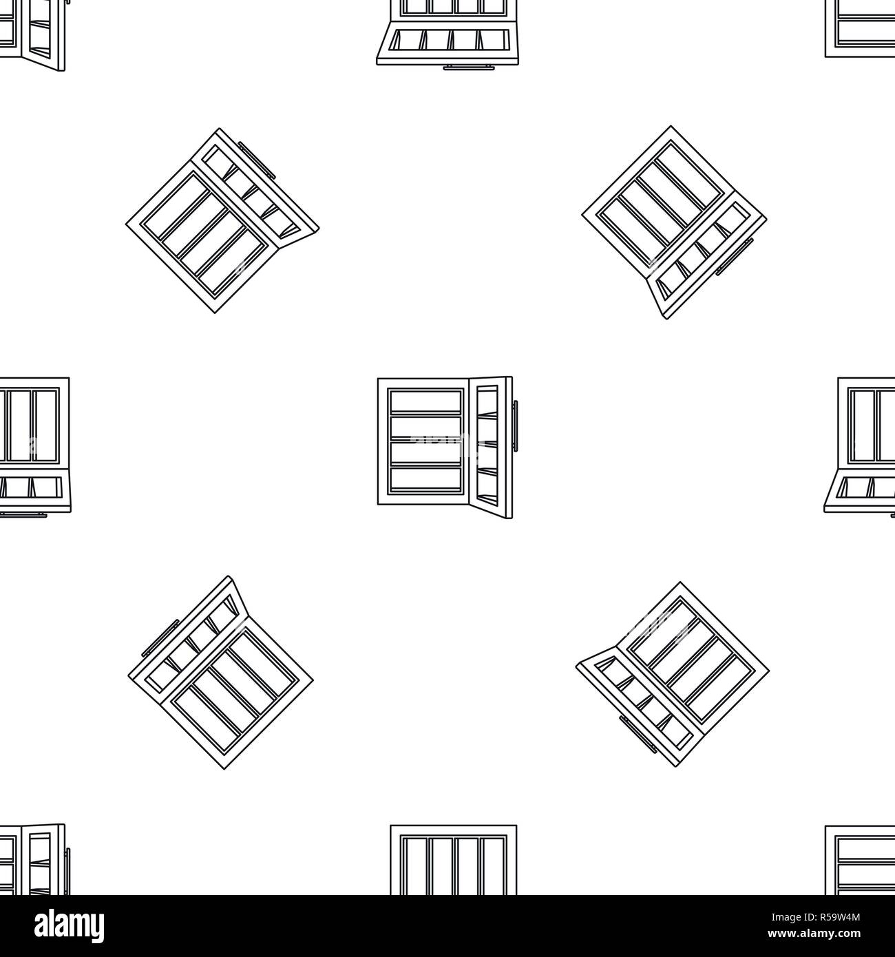 Glass door fridge pattern seamless vector repeat geometric for any web ...