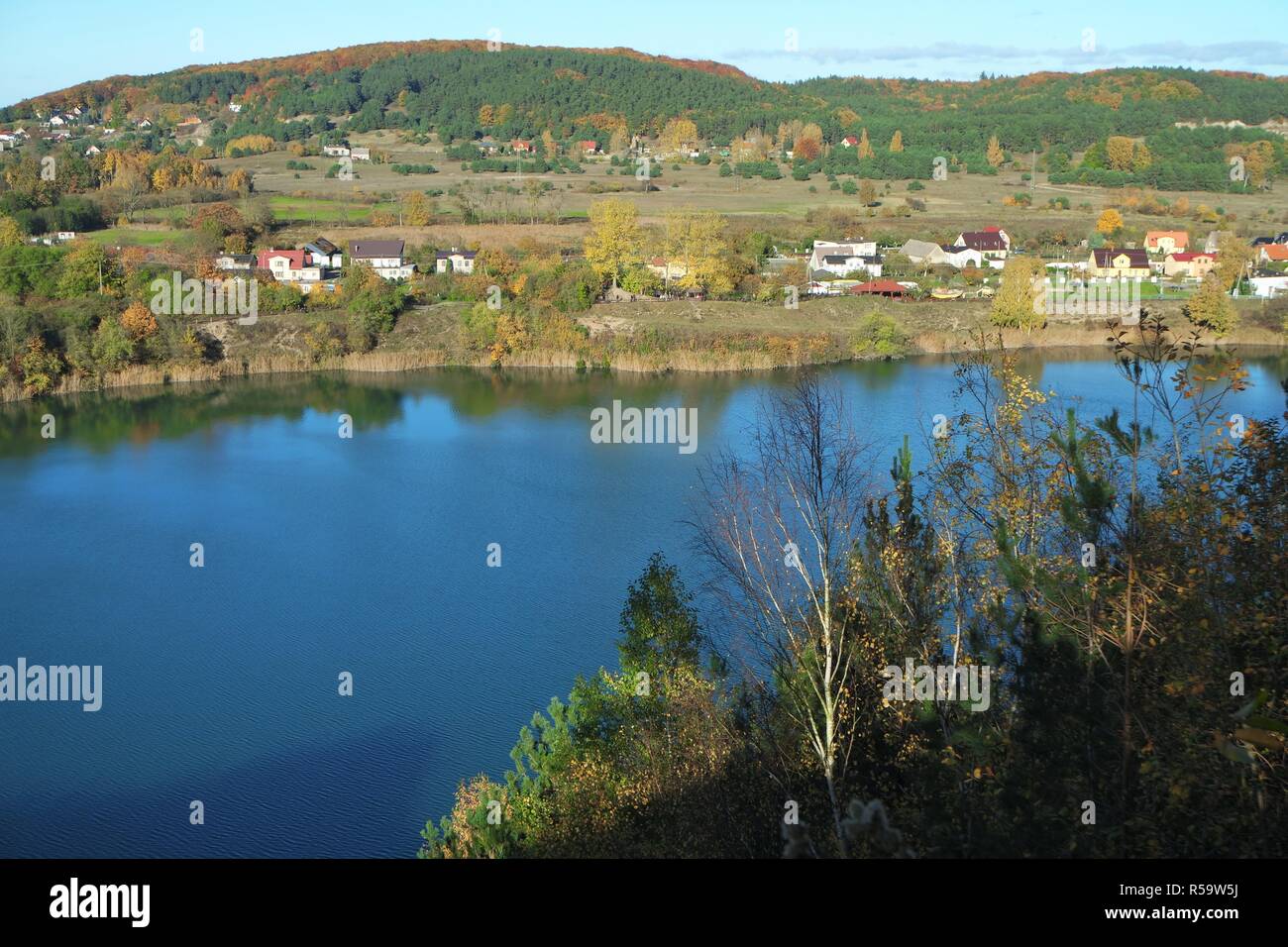 view of turquoise lake Stock Photo - Alamy