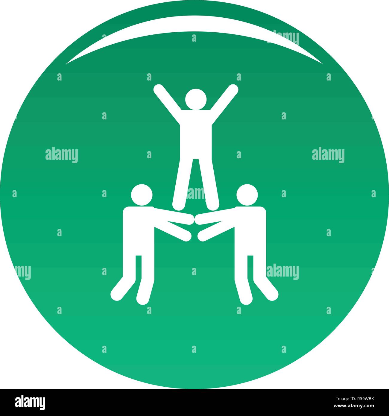 Happy teamwork icon. Simple illustration of happy teamwork vector icon ...