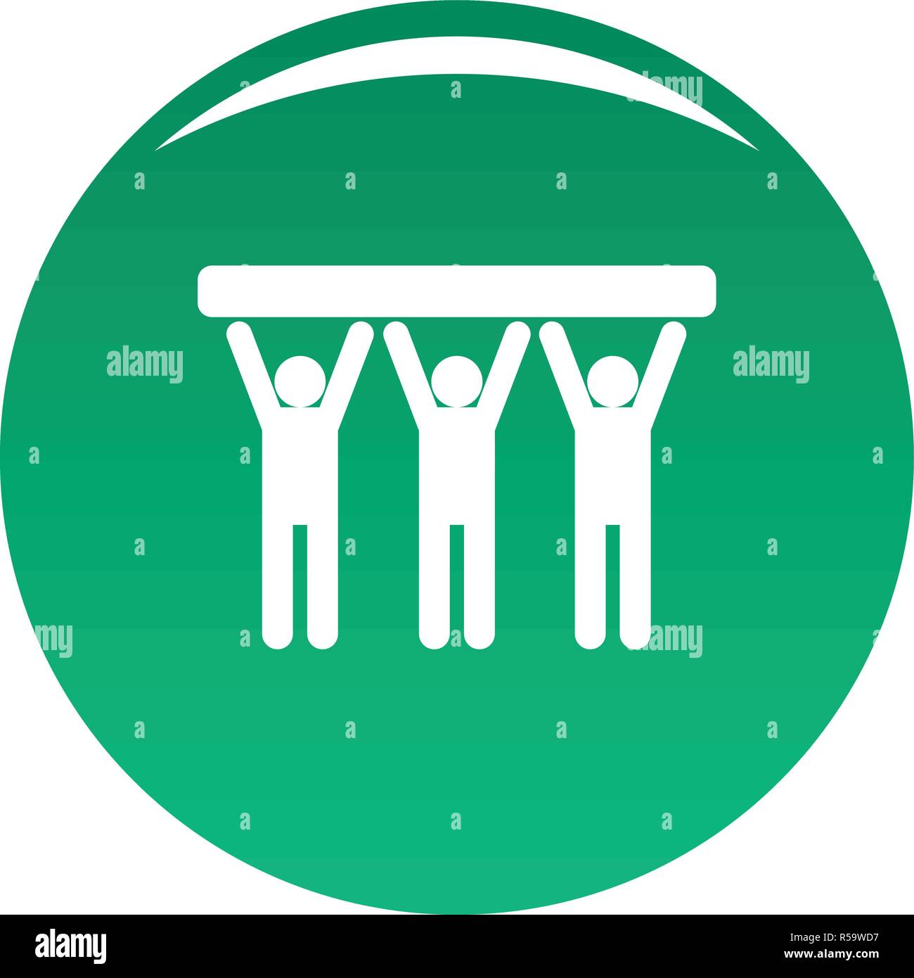 Strong teamwork icon. Simple illustration of strong teamwork vector ...