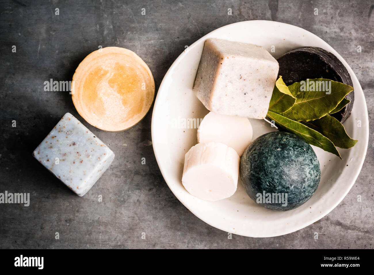 Home made assorted soaps Stock Photo - Alamy