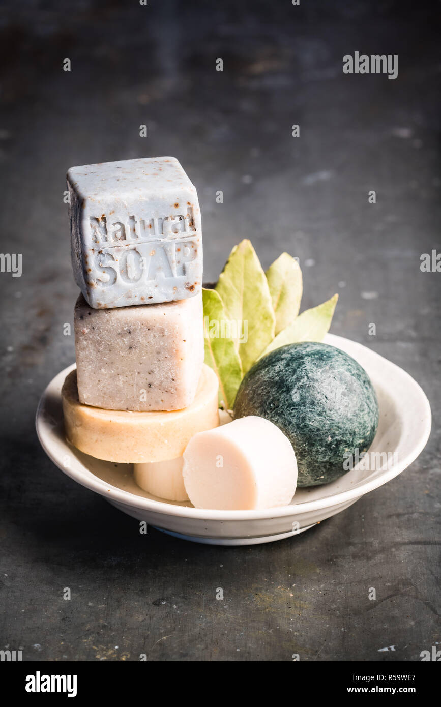 Home made assorted soaps Stock Photo - Alamy