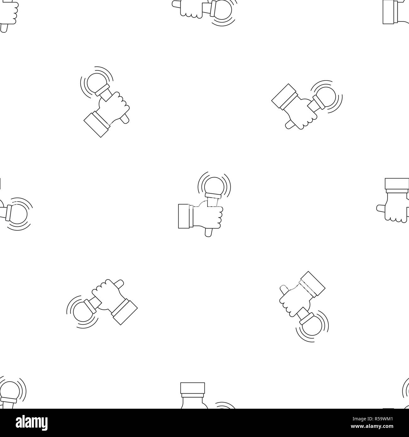 Hand holding the mic Black and White Stock Photos & Images - Alamy