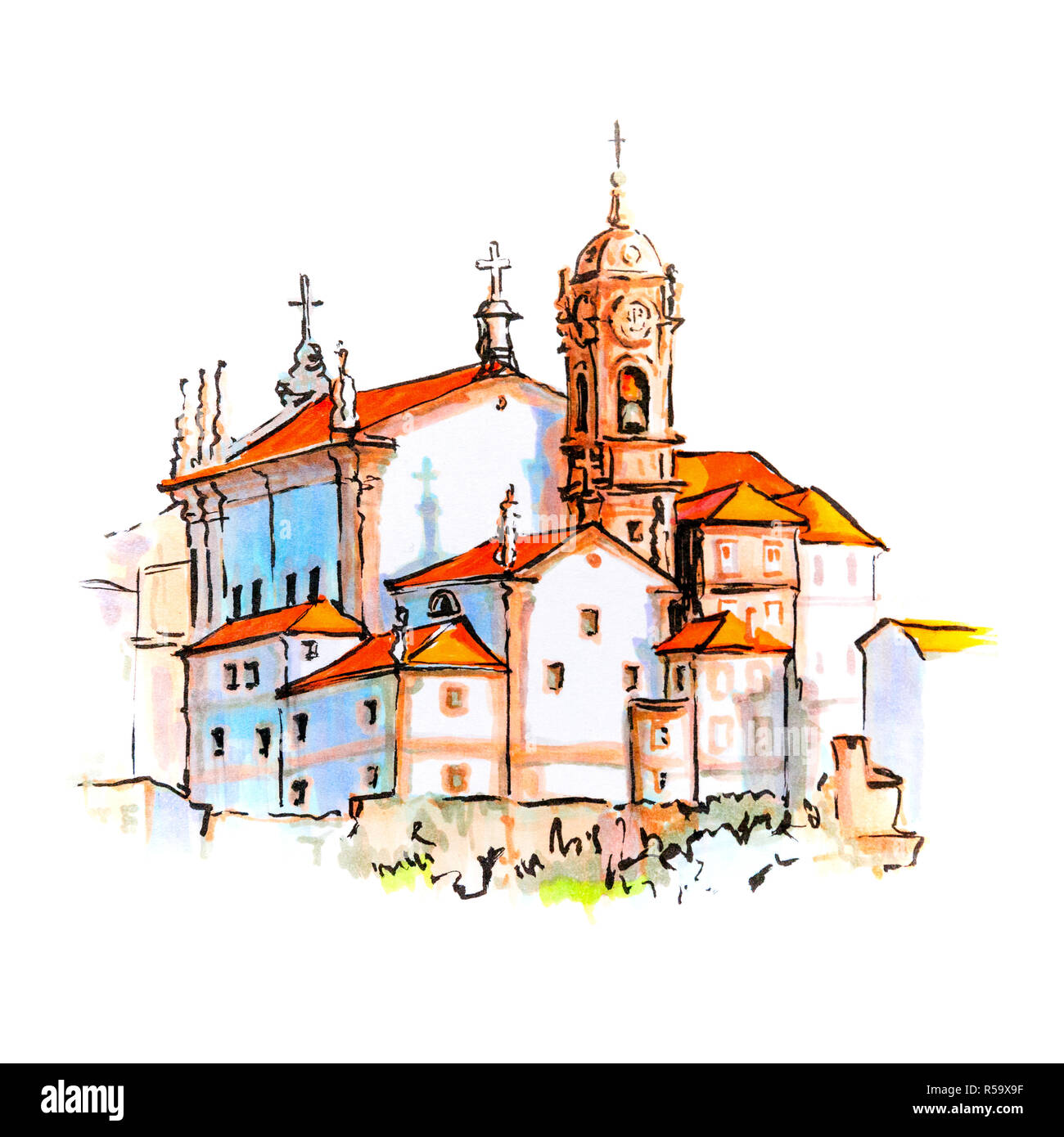 Scenic view traditional medieval Cut Out Stock Images & Pictures - Alamy