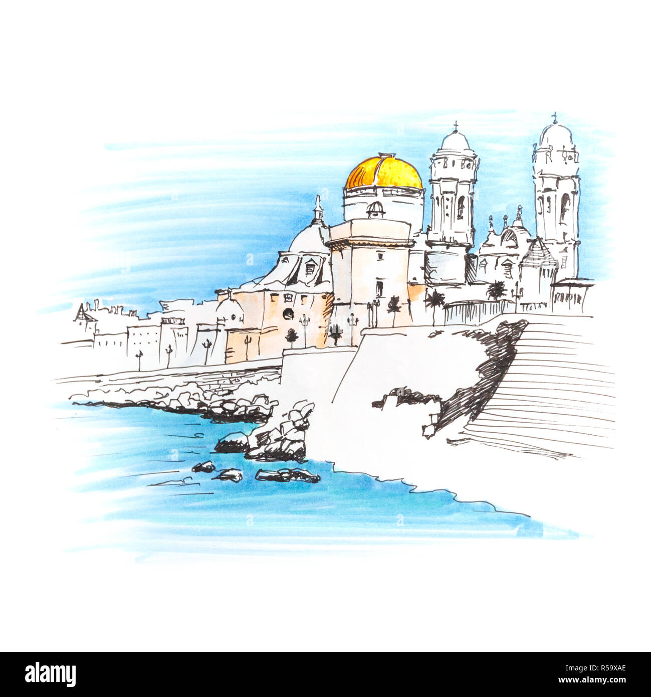 Beach cadiz spain Cut Out Stock Images & Pictures - Alamy