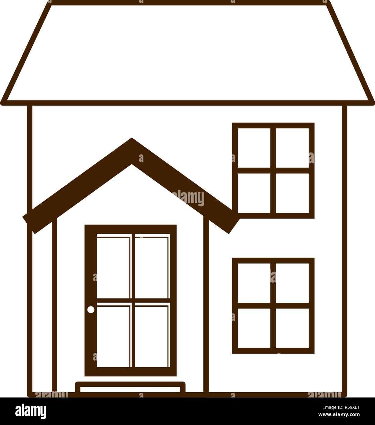 house with front view isolated icon Stock Vector Image & Art - Alamy