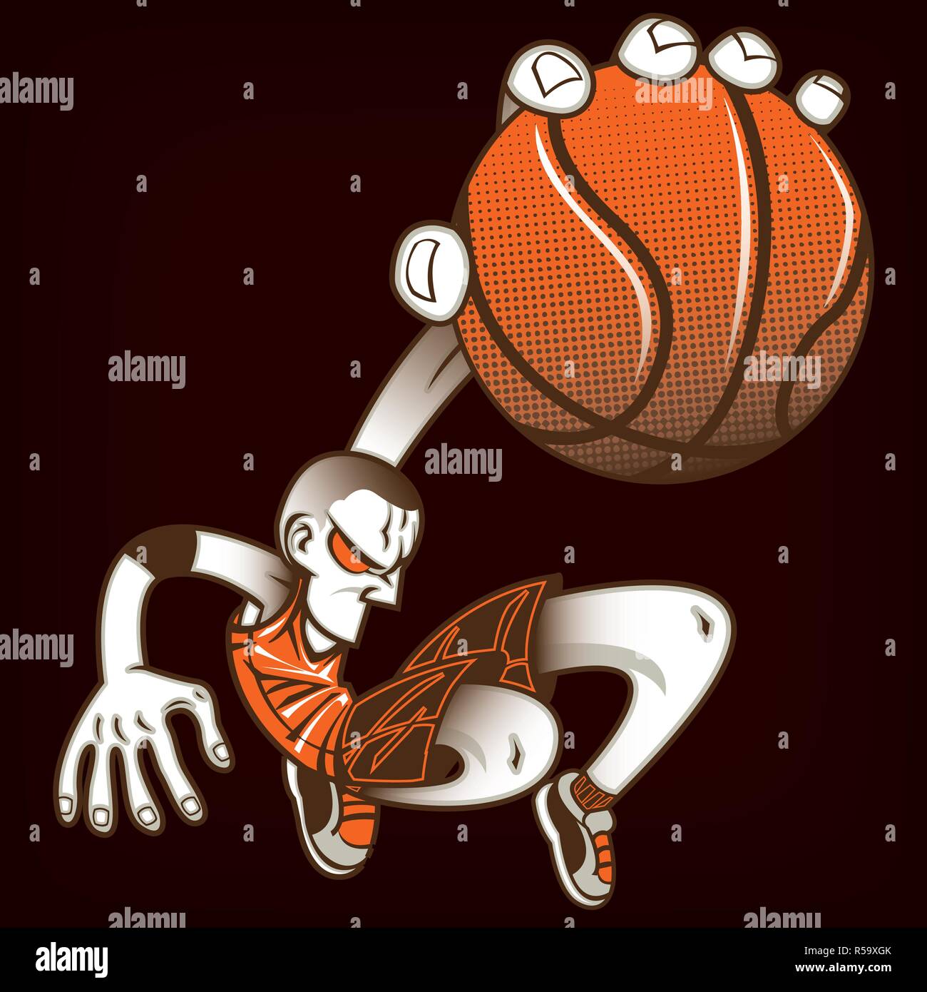 Basketball player illustration Stock Vector Images - Alamy