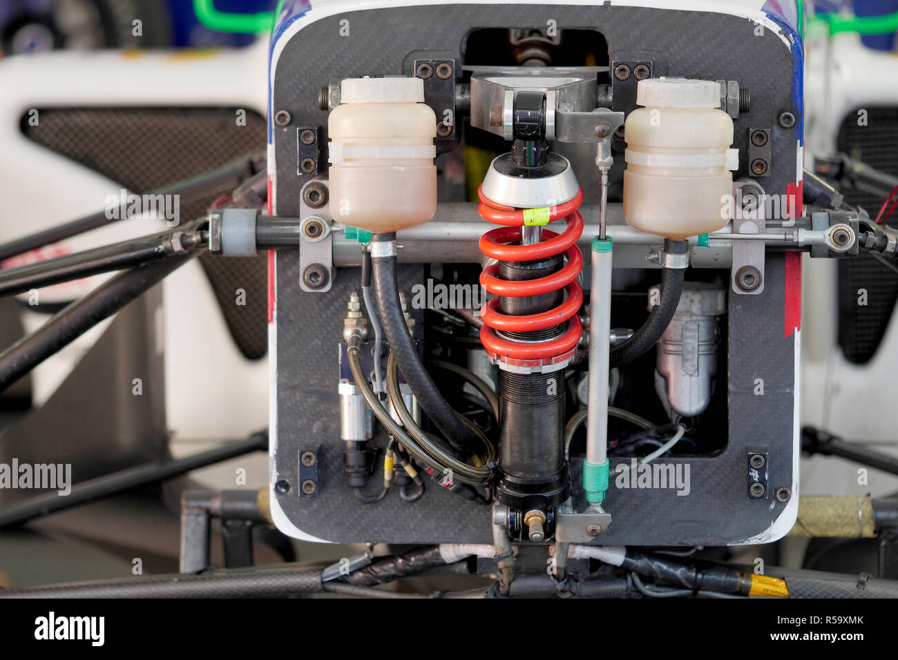shock absorber of racing car Stock Photo - Alamy