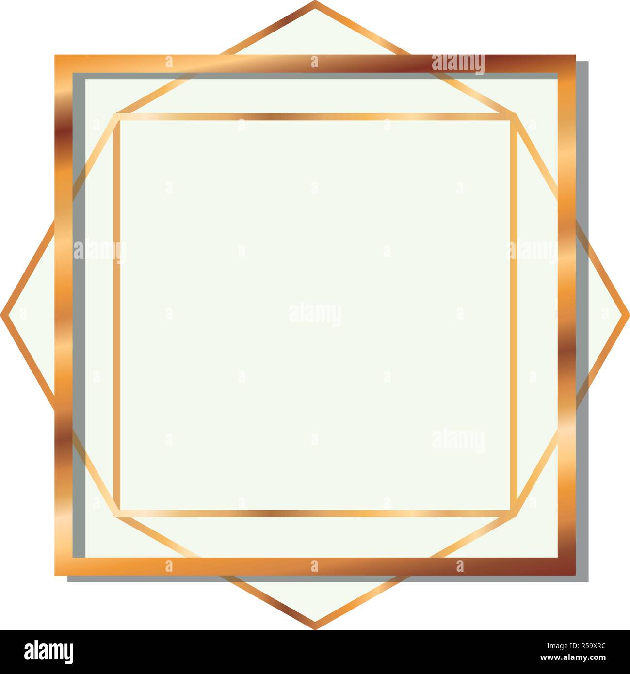 golden frame rectangle isolated icon Stock Vector Image & Art - Alamy