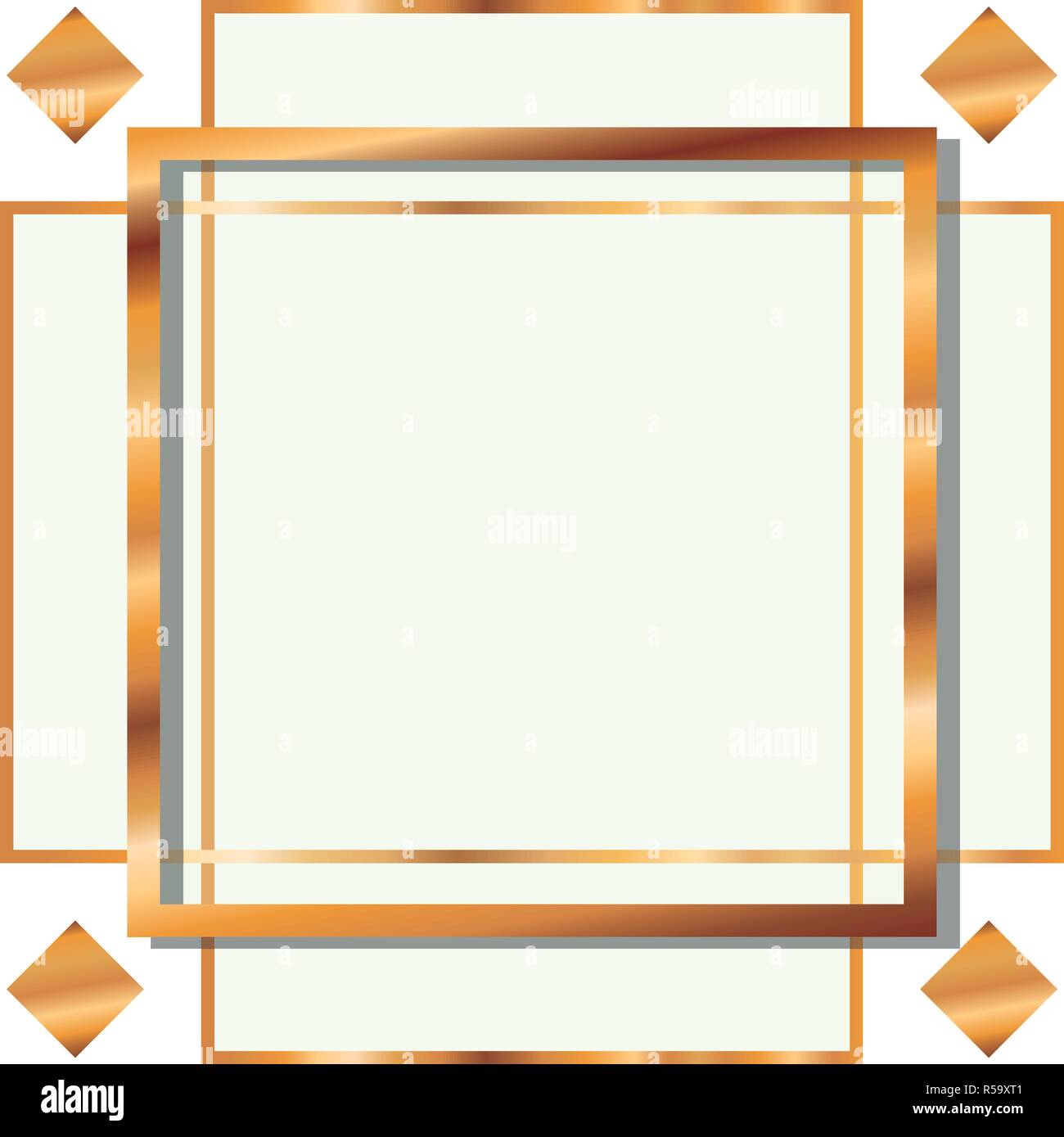 golden frame rectangle isolated icon Stock Vector Image & Art - Alamy