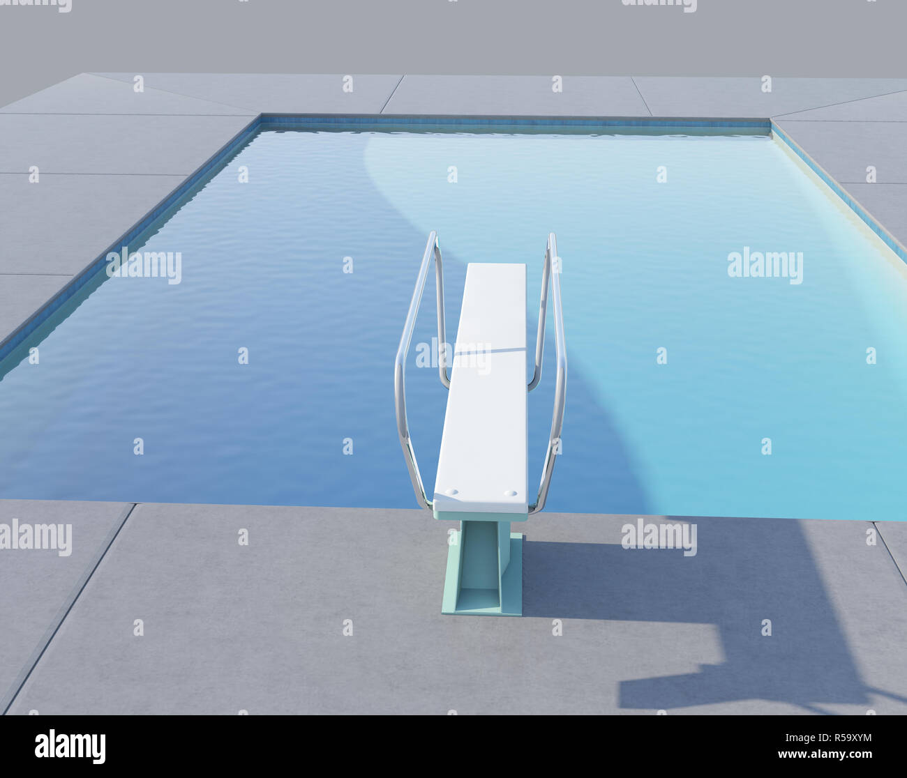 springboard in the swimming pool Stock Photo - Alamy