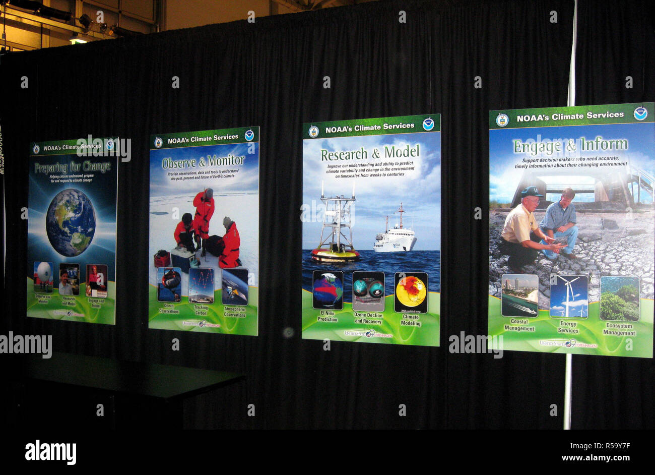 NOAA poster display at the U.S. Center at COP15 (Conference of the ...