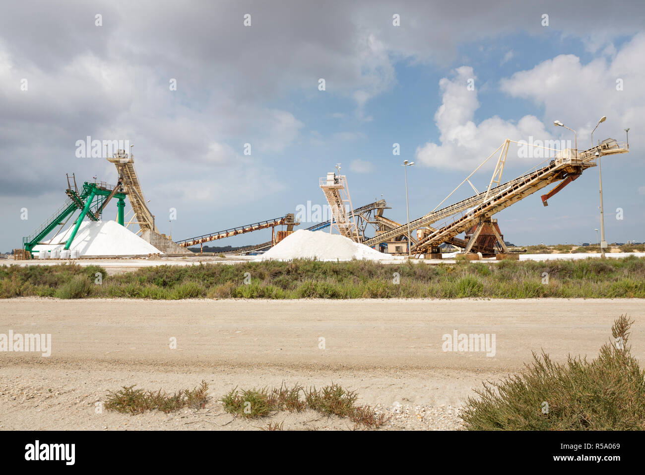 salt production in the camargue,southern france Stock Photo - Alamy