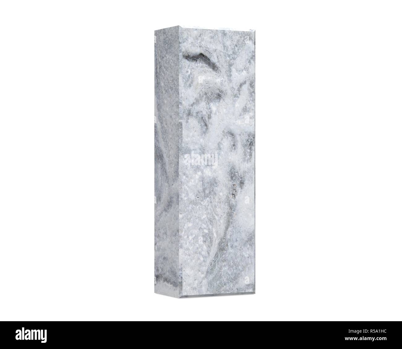 Concrete Capital Letter - I isolated on white background . 3D render Illustration Stock Photo ...