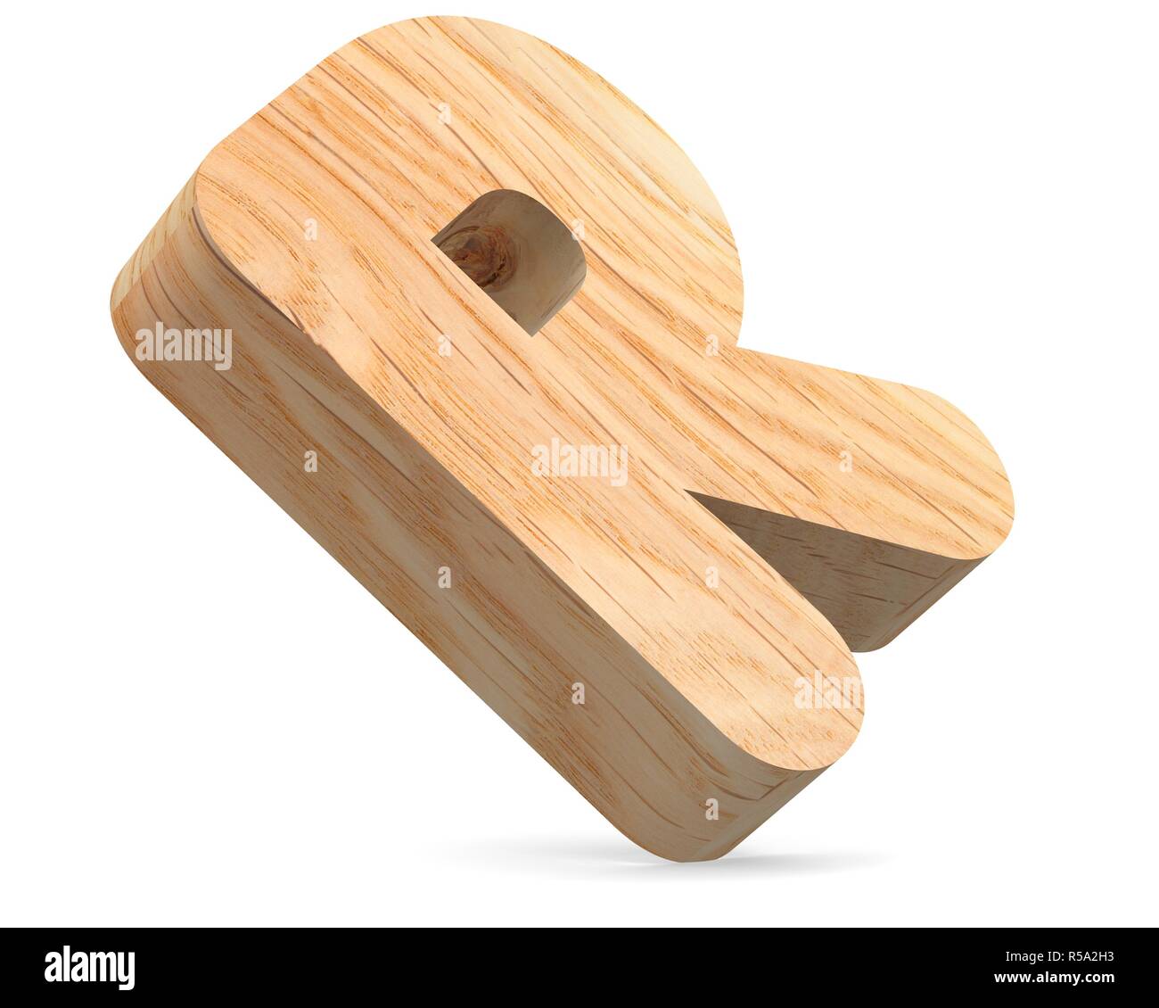 3D decorative wooden Alphabet, capital letter R Stock Photo - Alamy