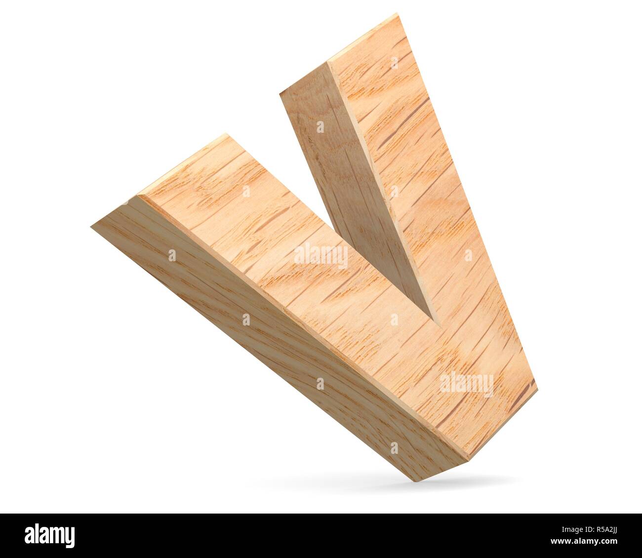 3D decorative wooden Alphabet, capital letter V Stock Photo - Alamy