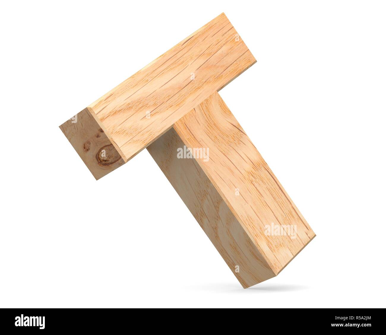 3D decorative wooden Alphabet, capital letter T Stock Photo - Alamy