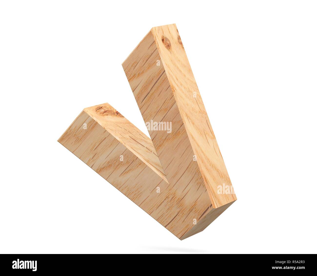 3D decorative wooden Alphabet, capital letter V Stock Photo - Alamy