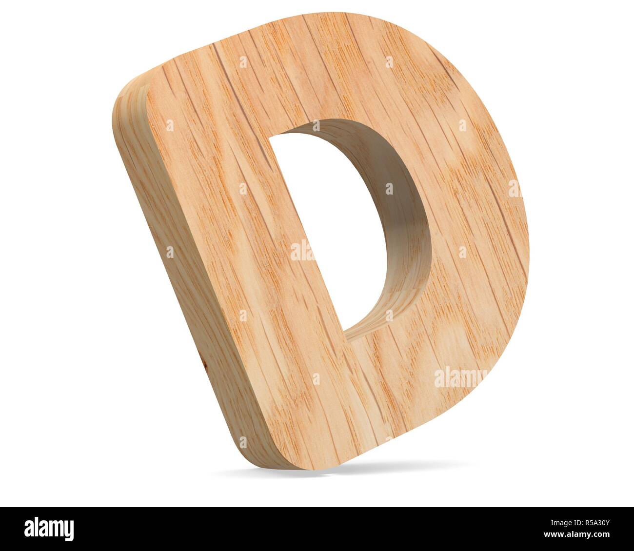 3D decorative wooden Alphabet, capital letter D Stock Photo - Alamy
