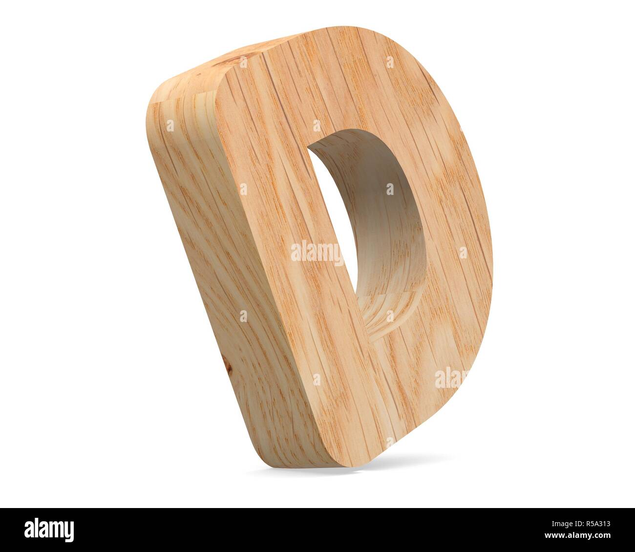 3D decorative wooden Alphabet, capital letter D Stock Photo - Alamy