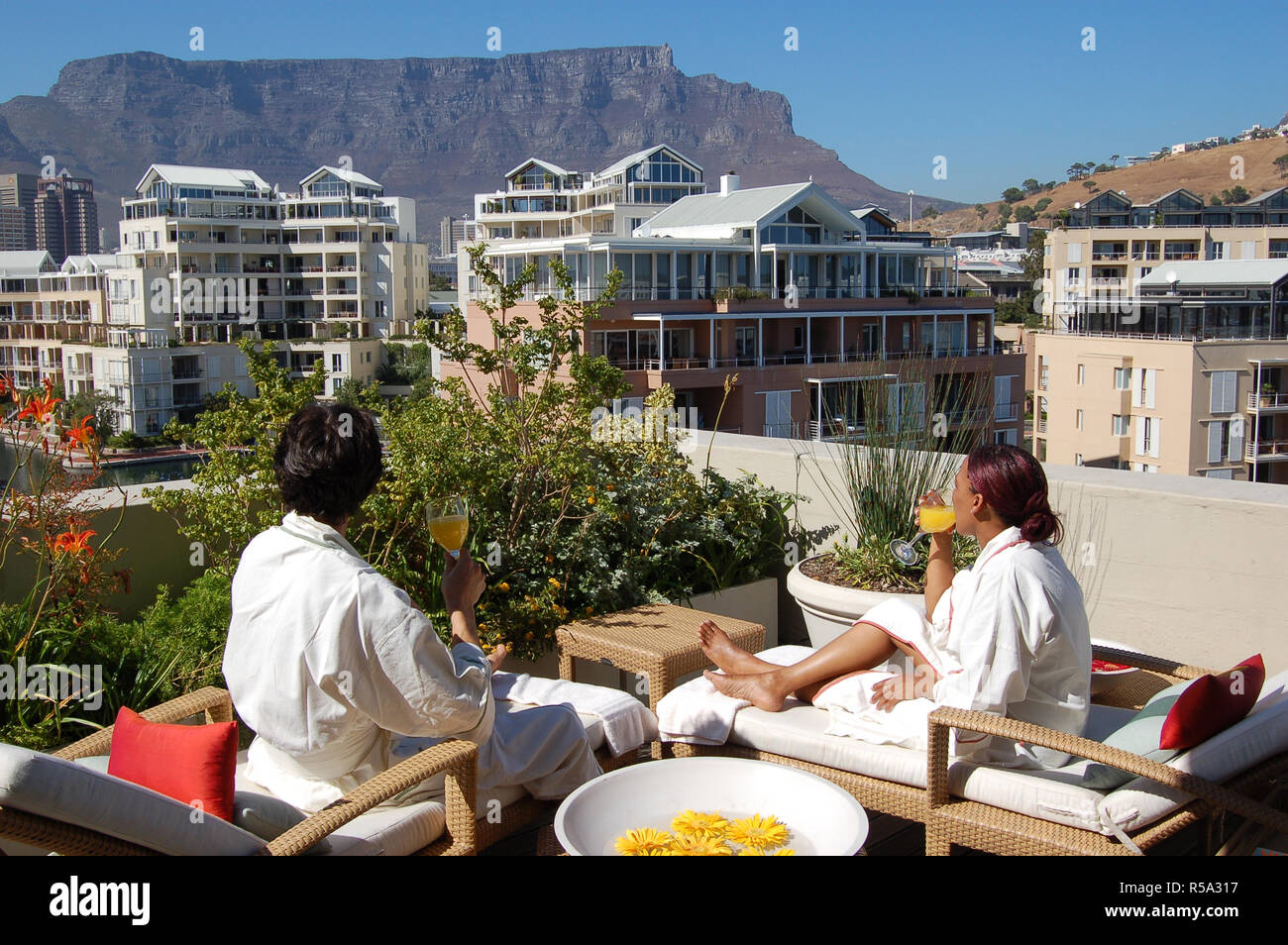 From the Spa-roof of the luxury Cape Grace Hotel you have a fantastic ...