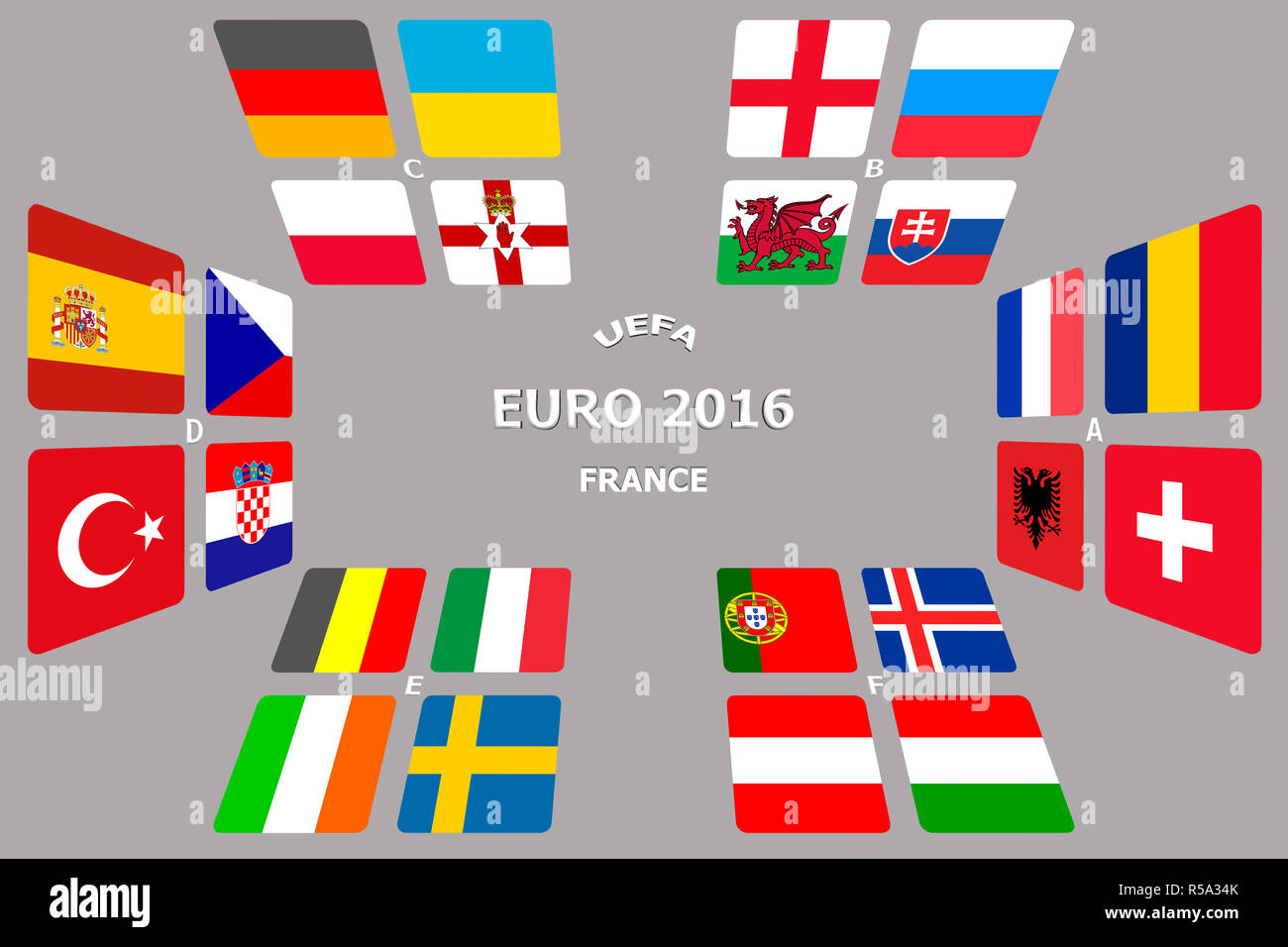 Cup EURO 2016 Final Schedule Stock Photo - Alamy