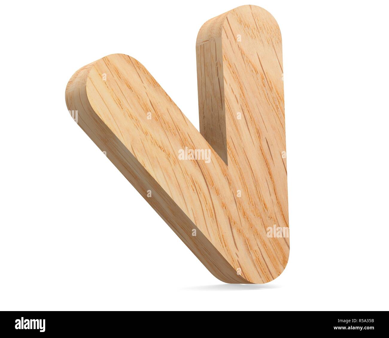 3D decorative wooden Alphabet, capital letter V Stock Photo - Alamy