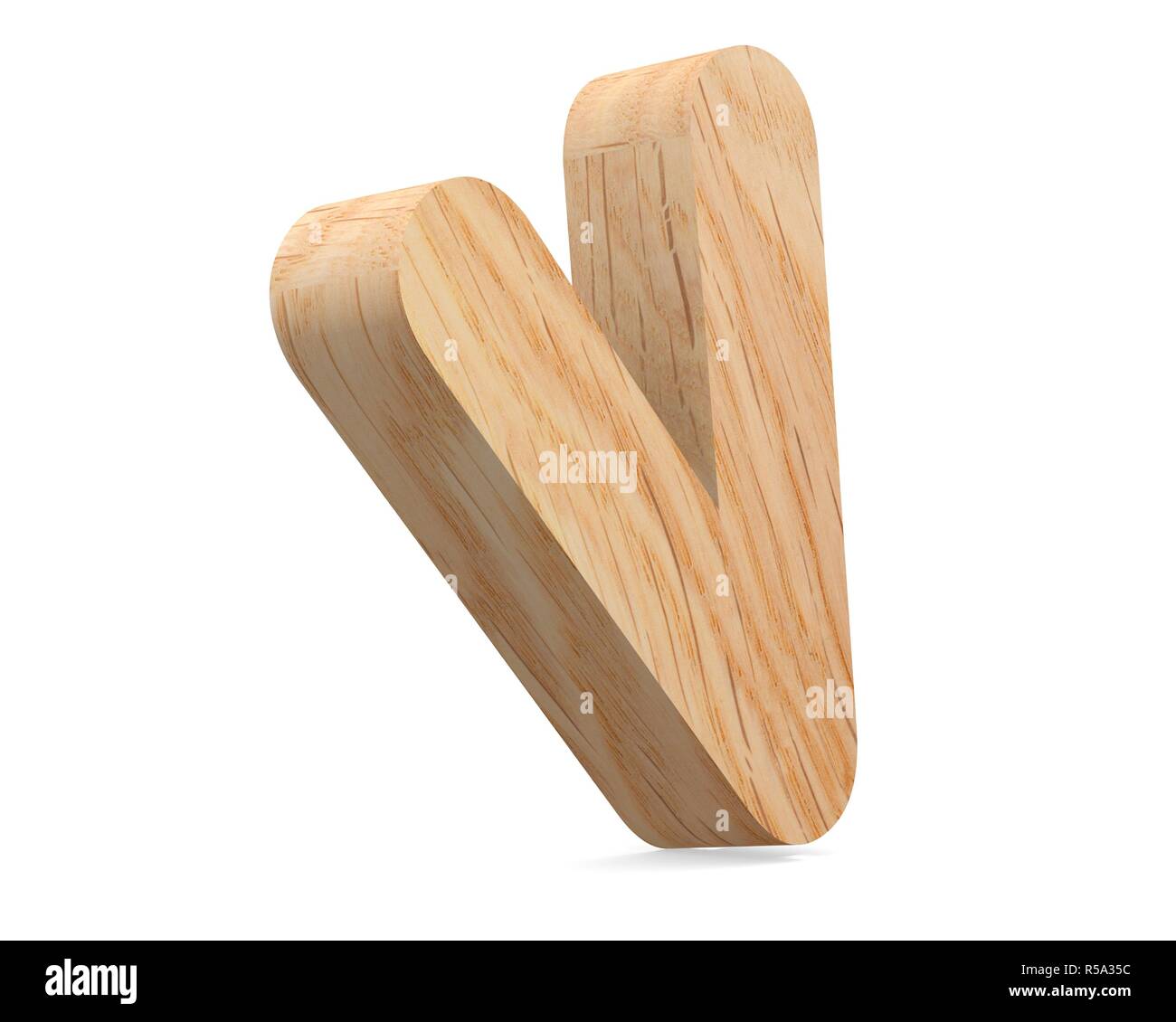 3D decorative wooden Alphabet, capital letter V Stock Photo - Alamy