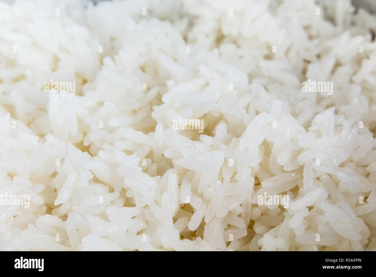 White cooked rice Stock Photo - Alamy