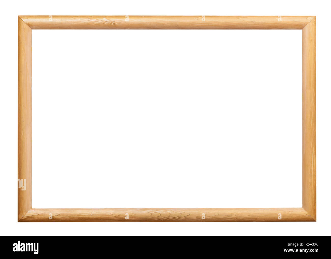 wooden simple narrow picture frame isolated Stock Photo - Alamy
