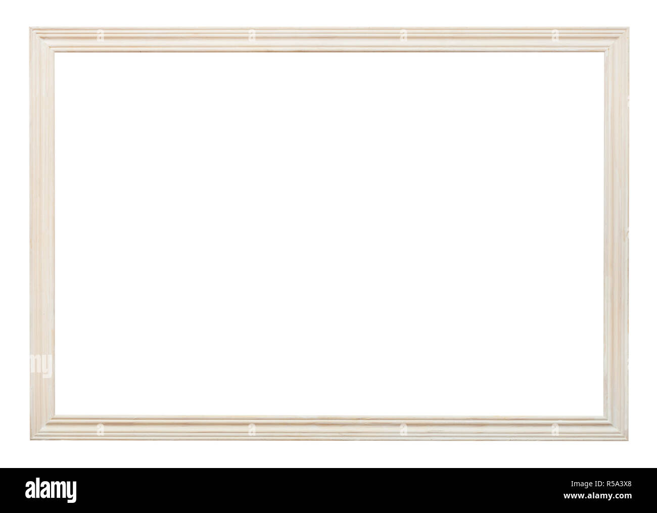 wooden white carved narrow picture frame isolated Stock Photo - Alamy