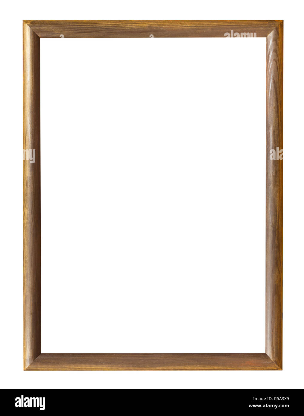 brown wooden simple narrow picture frame isolated Stock Photo - Alamy