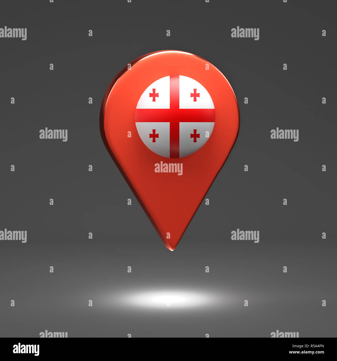 Georgia map pin hi-res stock photography and images - Alamy
