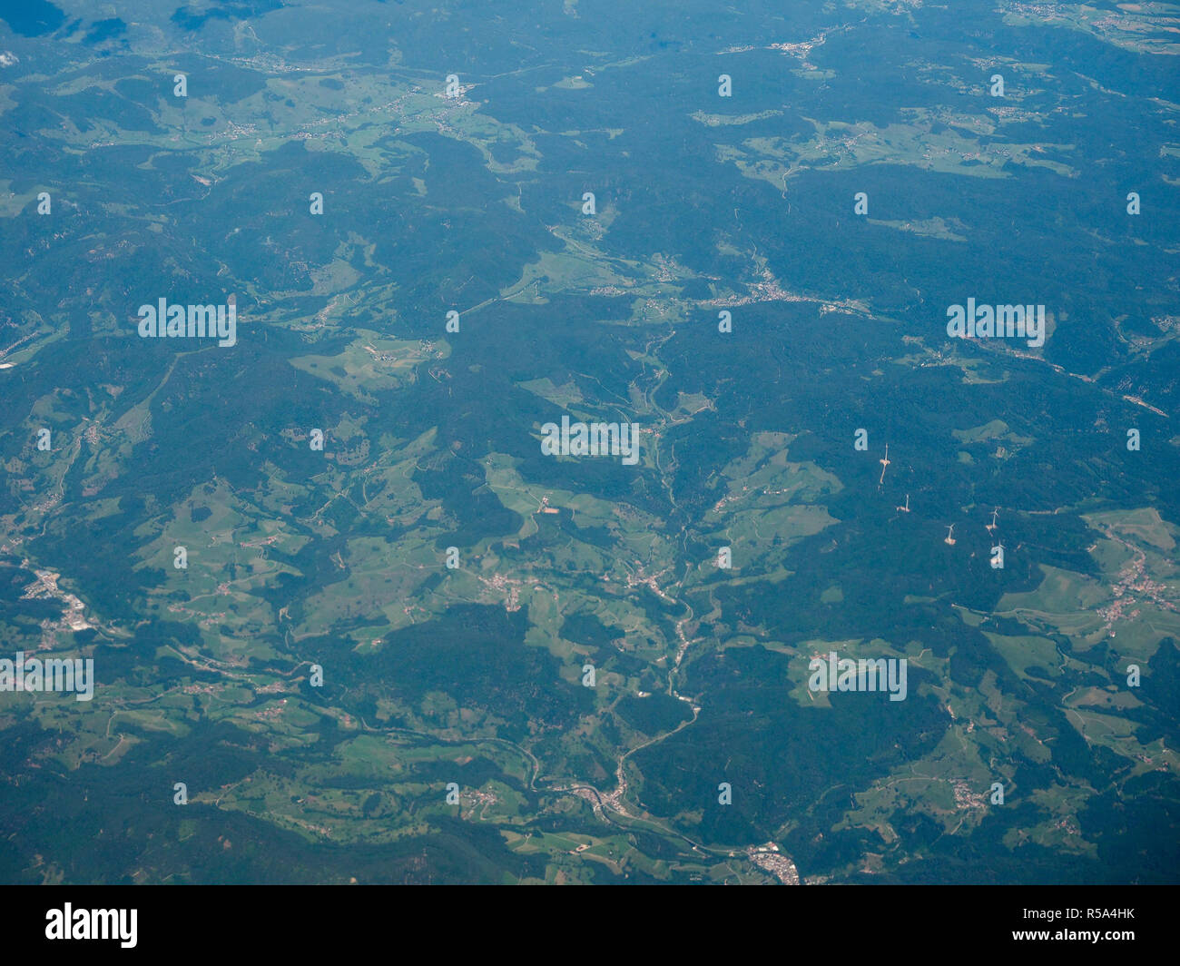 Aerial view of black forest Stock Photo - Alamy