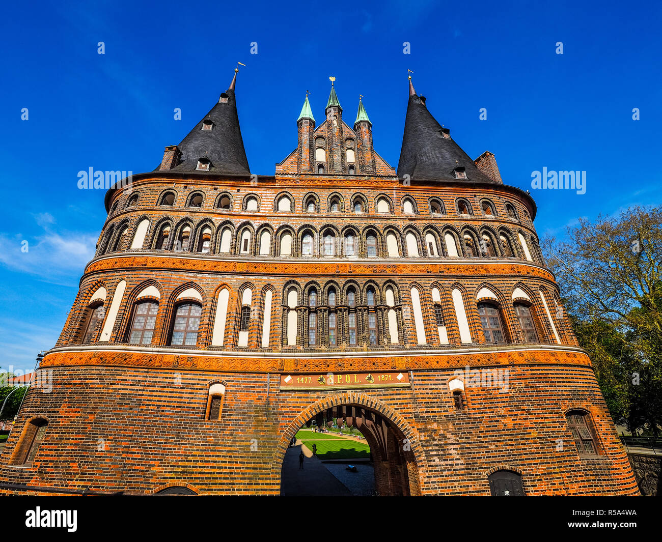 Holstentor (Holsten Gate) in Luebeck hdr Stock Photo - Alamy
