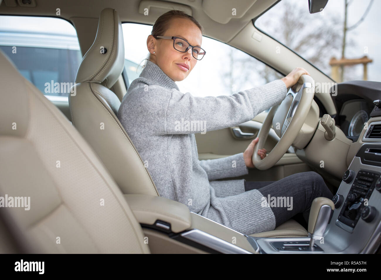 Woman reverse accident hi-res stock photography and images - Alamy