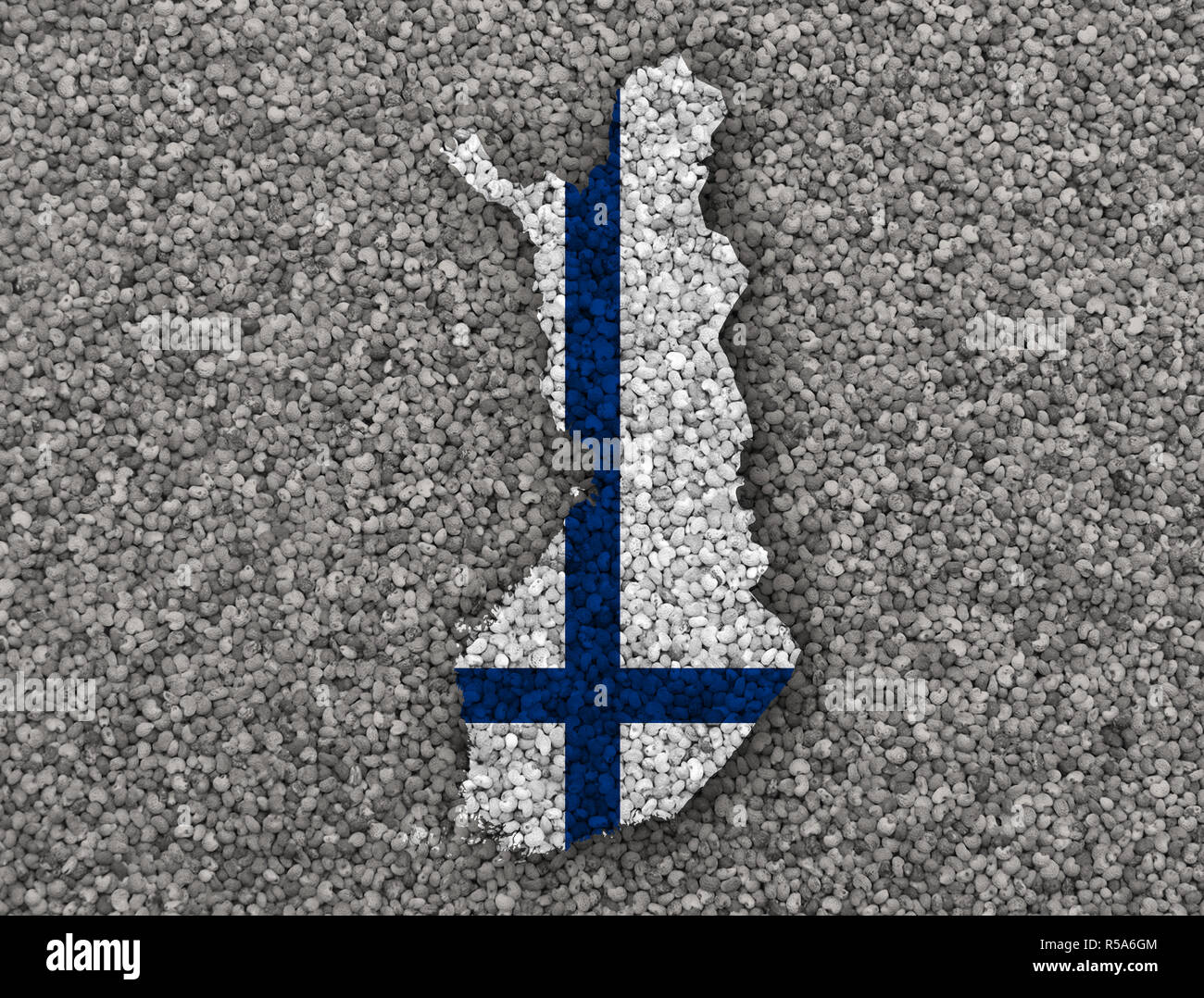 map and flag of finland Stock Photo - Alamy