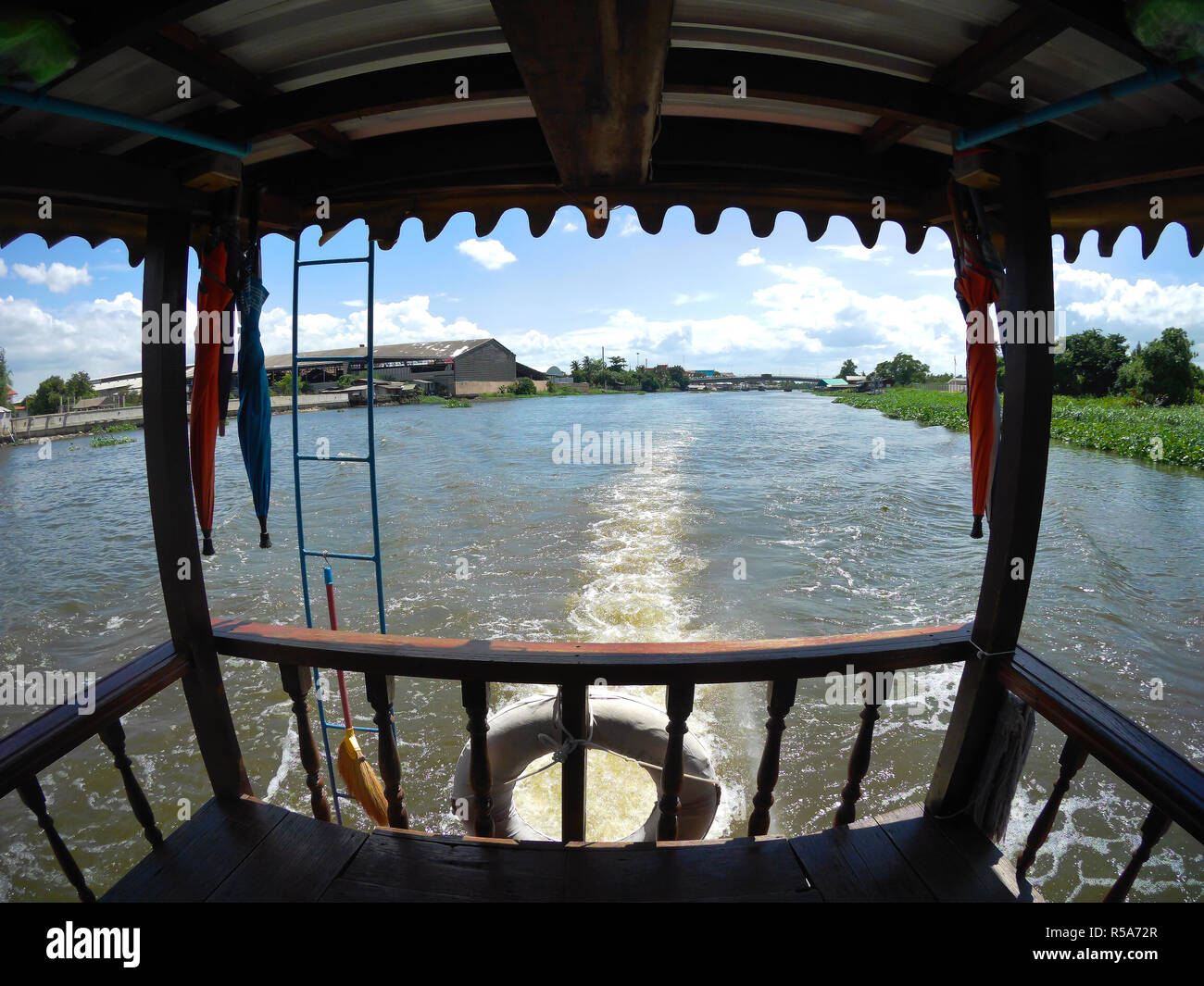 Boat Transportation on Tha Chin River at Nakhon Pathom, Thailand Stock ...