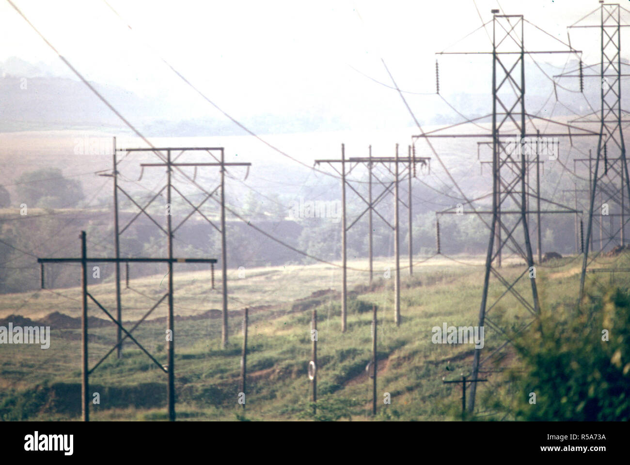 1970s electrical power lines hi-res stock photography and images - Alamy