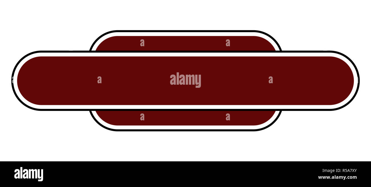 Blank Station Name Sign Stock Photo - Alamy