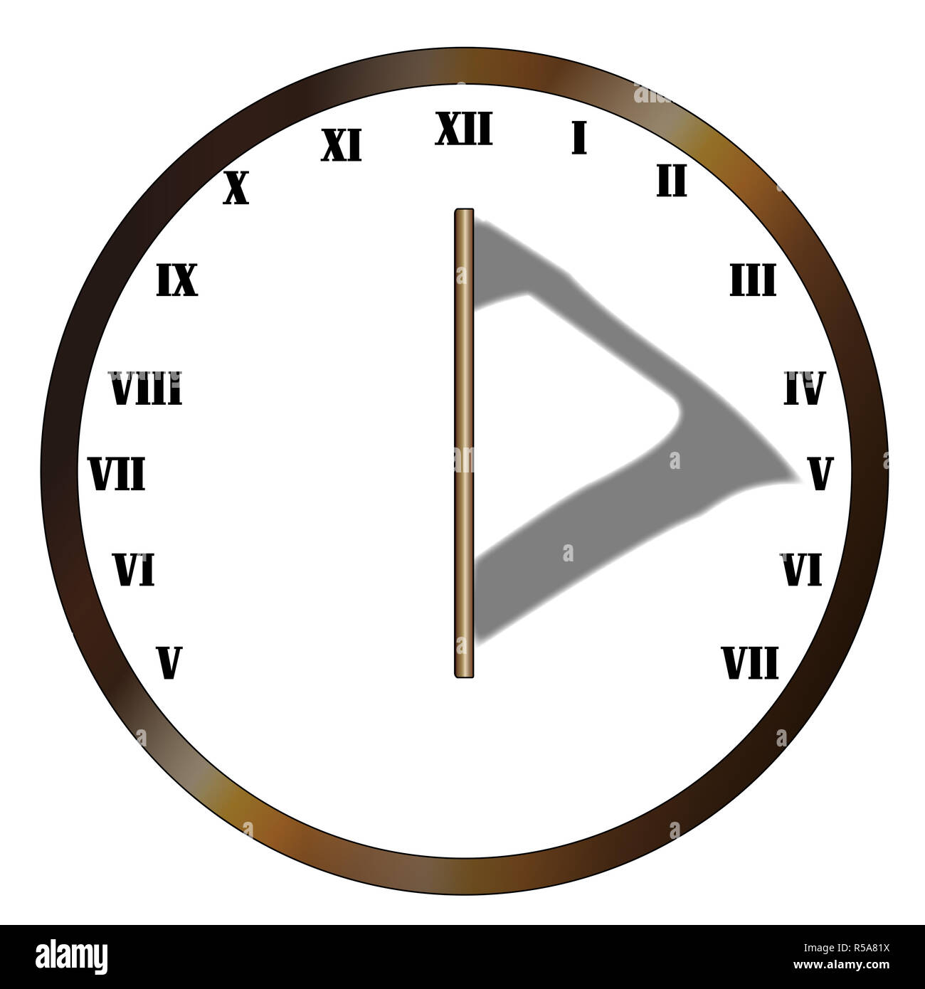 Sun Dial Face Stock Photo - Alamy