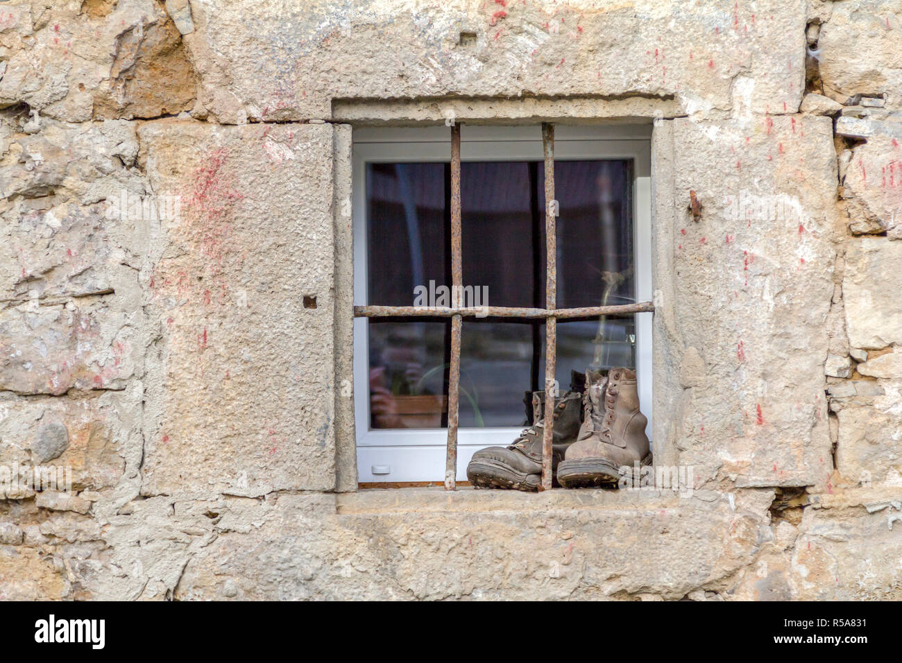 barred window detail Stock Photo - Alamy