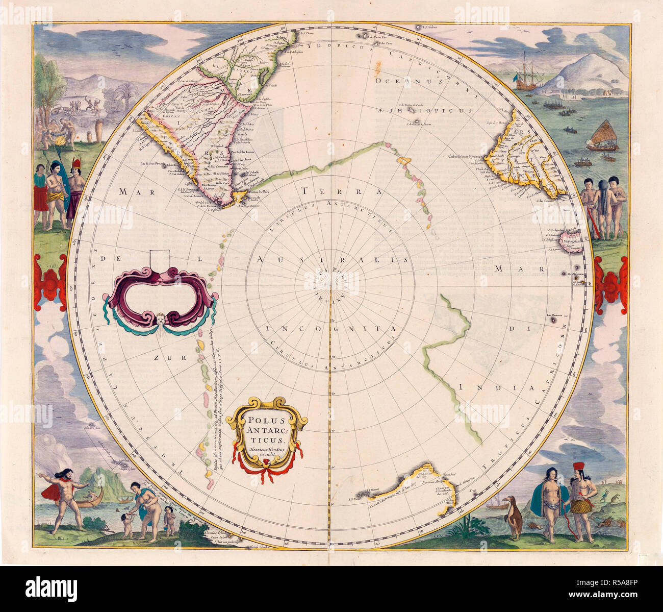 Polus antarcticus map hi-res stock photography and images - Alamy
