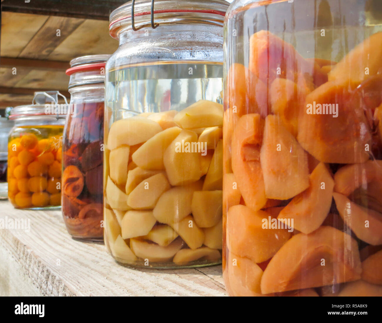 some preserving bottles Stock Photo - Alamy