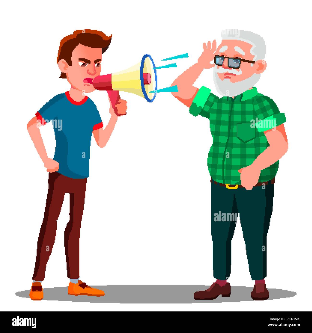 Nurse old scream Stock Vector Images - Alamy