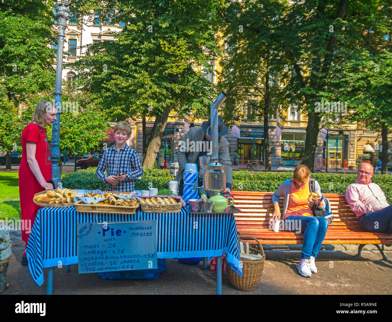 Food stall in Esplanade Park,Helsinki, Finland,Europe Stock Photo - Alamy