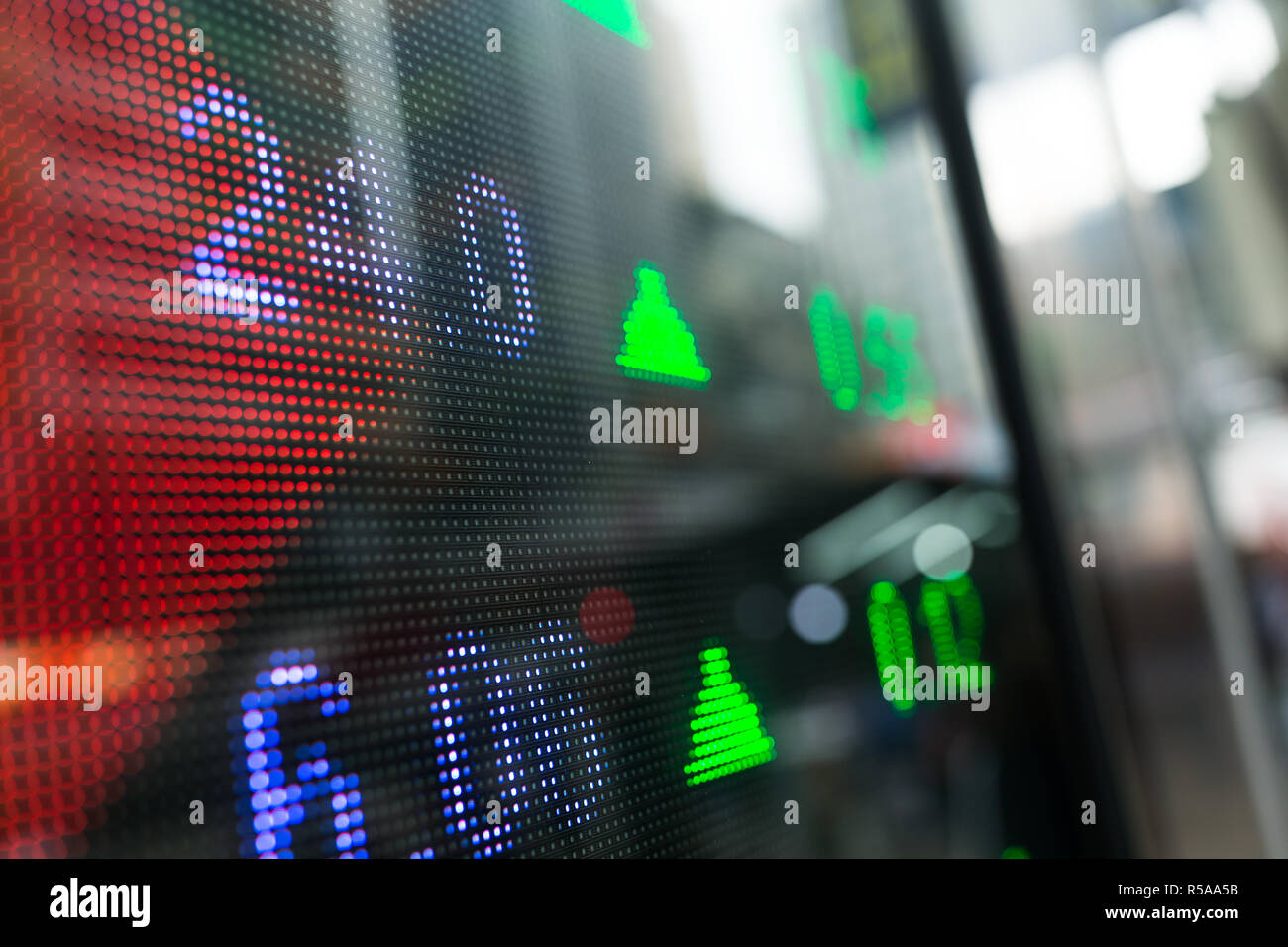 Stock market price display Stock Photo - Alamy