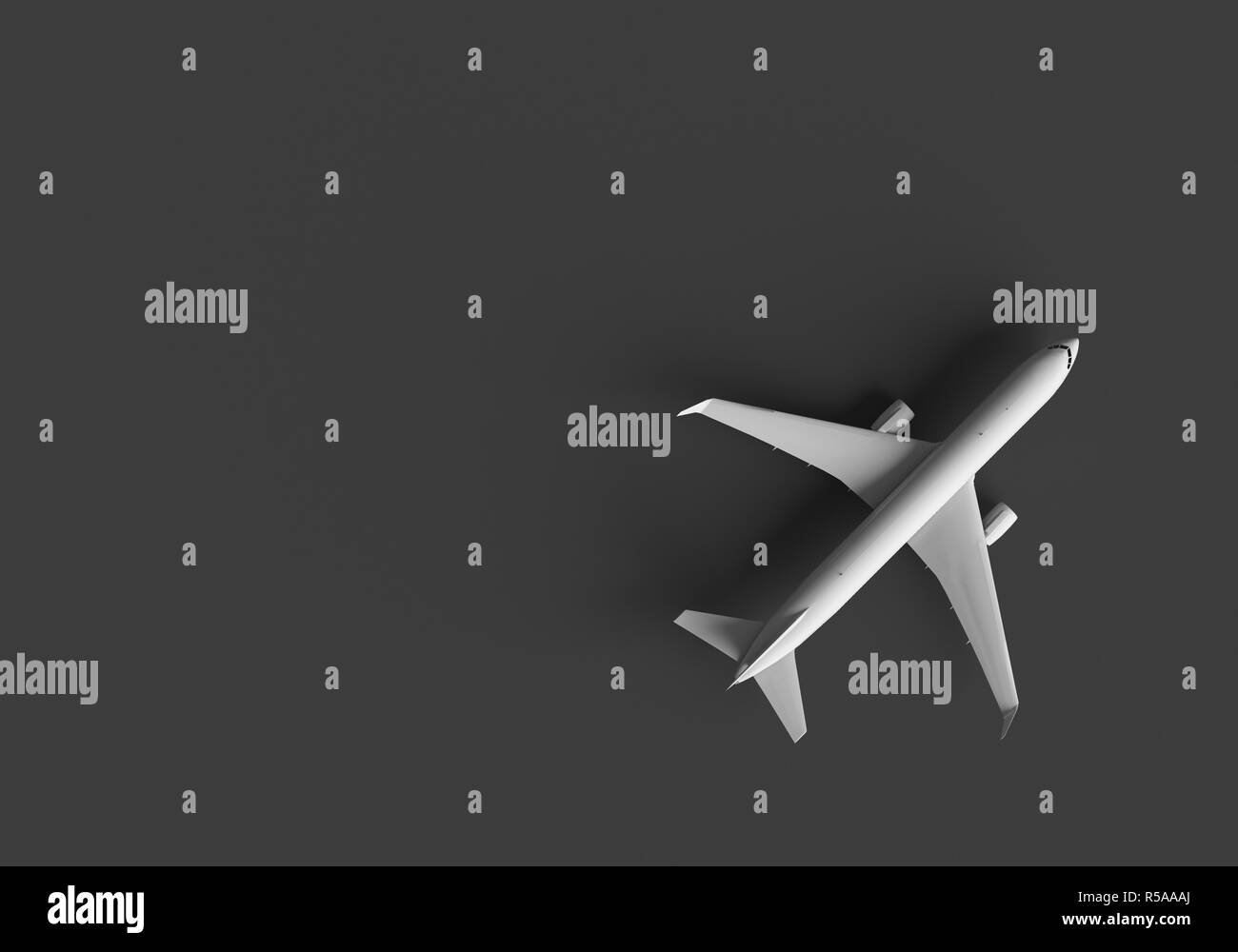 3d model flying passenger aircraft hi-res stock photography and images ...