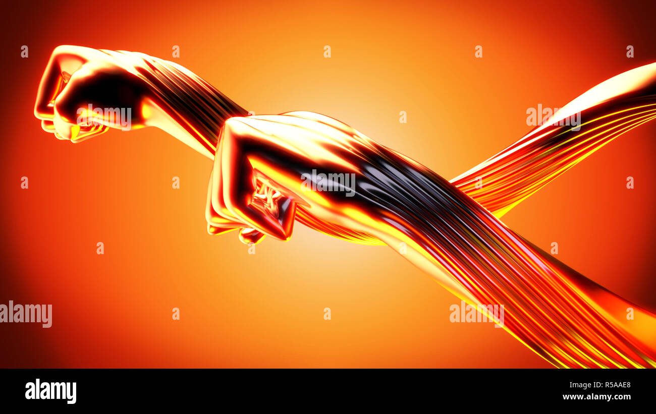 Abstract fight - 3D Illustration Stock Photo - Alamy